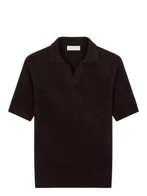 LUIGI GENTILE Open-knit Short-sleeve T-shirt - Brown