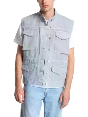 Calvin Klein Multi-pocket Sleeveless Waistcoat - Grey
