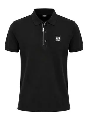 DIESEL® Harry Logo-patch Polo Shirt - Black