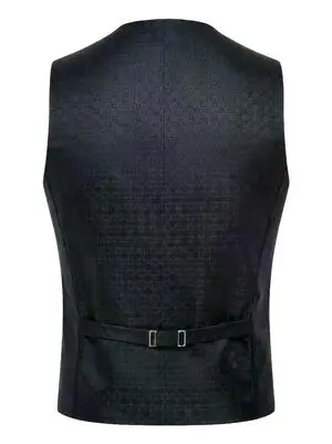 Corneliani Waistcoat With Damask Pattern - Black
