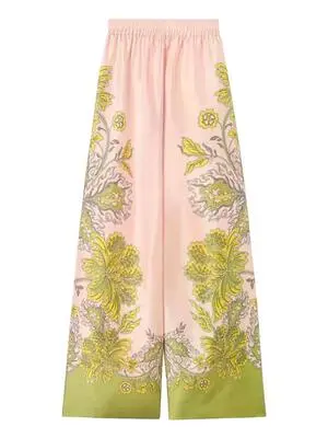 La DoubleJ Floral Print Palazzo Pants - Pink