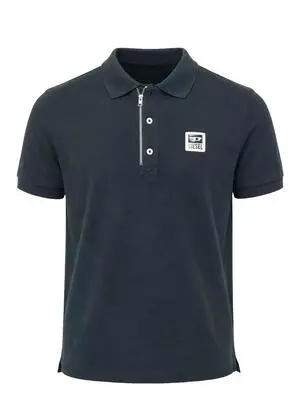 DIESEL® Harry Logo-patch Polo Shirt - Black