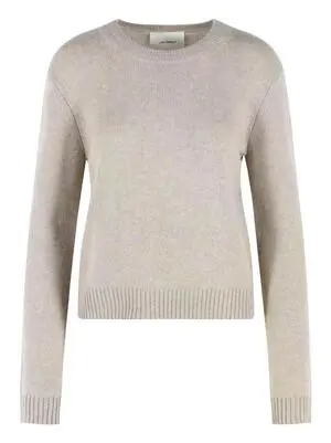 LISA YANG Ribbed-trim Cashmere Sweater - Neutrals