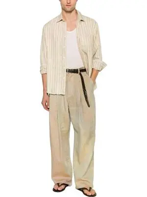Giorgio Armani Pleated Wide-leg Trousers - Neutrals