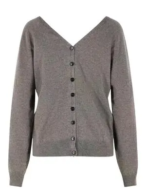 LISA YANG V-neck Cashmere Cardigan - Brown