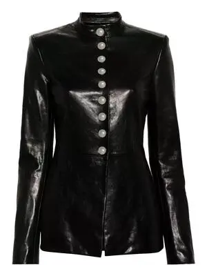 Khaite The Samuel Leather Jacket - Black
