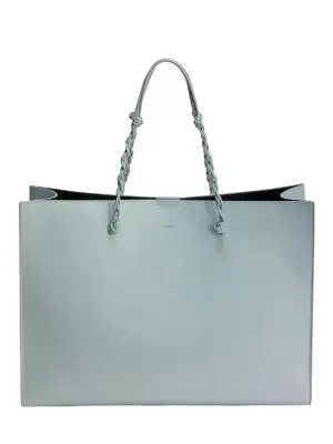 JIL SANDER Tangle Knotted Leather Tote Bag - Blue