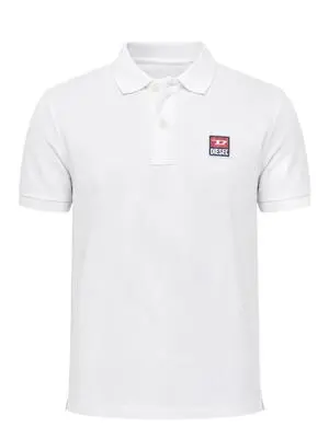 DIESEL® Smith Logo-patch Polo Shirt - White
