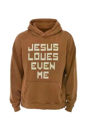 Dsquared2 Embroidered Distressed Hoodie - Brown