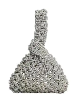 HIBOURAMA Embellished Clutch Bag - Silver