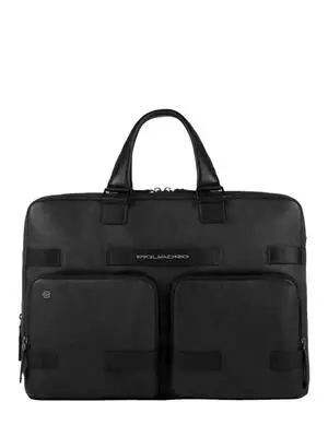 PIQUADRO Pegasus Leather Laptop Bag - Blue