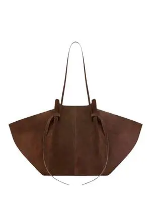 Yuzefi Mochi Pleated Shoulder Bag - Brown
