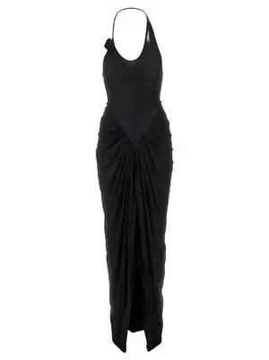 MAYGEL CORONEL Halterneck Maxi Dress - Black