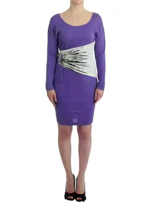 ROBERTO CAVALLI Roberto Cavalli Floral Print Jersey Knit Mini Dress