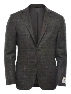 Corneliani Checked Single-breasted Blazer - Brown