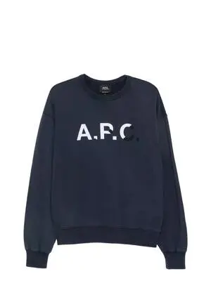 A.p.c. Logo Print Sweatshirt - Blue