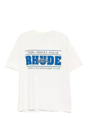 Rhude Logo-print T-shirt - Neutrals