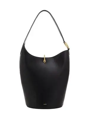Rabanne Leather Ring Tote Bag - Black