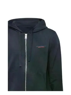 DIESEL® Zip-up Hoodie With Logo Print - Blue