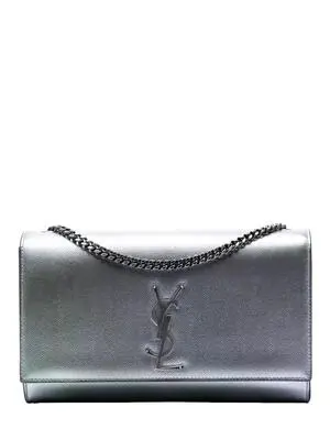 Saint Laurent Medium Monogram Kate Crossbody Bag - Silver