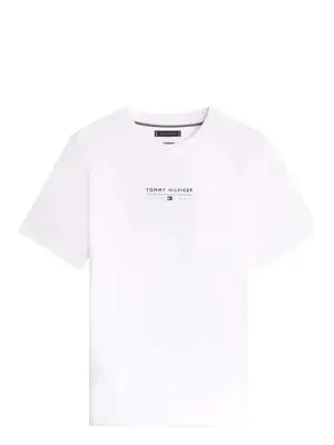 Tommy Hilfiger Logo-print Crew-neck T-shirt - White