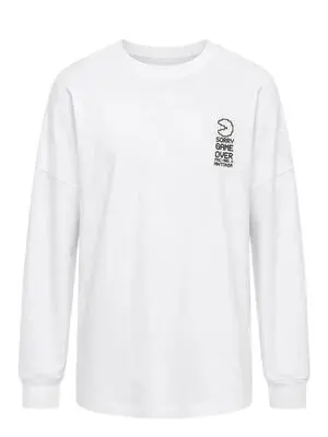 W/STUDIO Pac-man Print Long-sleeve T-shirt - White