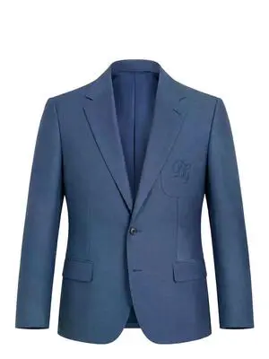 DOLCE & GABBANA Logo-embroidered Single-breasted Blazer