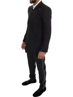 Dolce & Gabbana Double-breasted Wool Suit - Black
