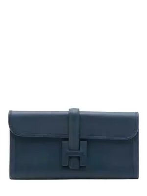 Hermès Swift Jige Elan 29 Clutch Bag - Blue