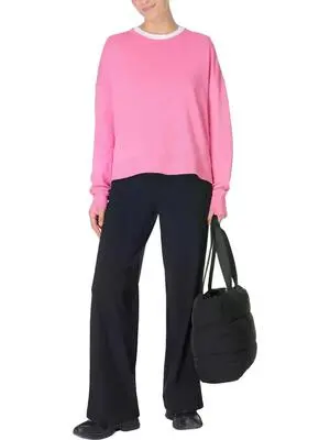 Sweaty Betty Jersey Crewneck Sweatshirt With Embroidered Logo - Pink