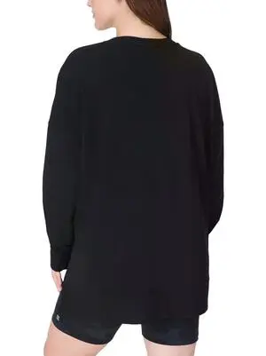 Sweaty Betty After Class Side-slit Sweatshirt - Black