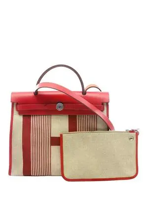 Hermès Toile H Vibration Herbag Zip 31 Satchel - Neutrals