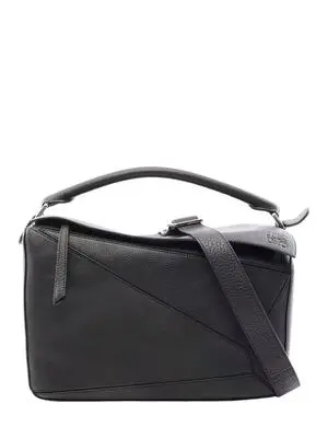 Loewe Large Calfskin Puzzle Satchel - Black