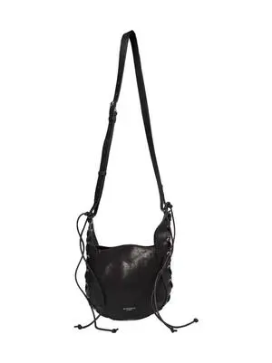 ANN DEMEULEMEESTER Lace-up Shoulder Bag - Black