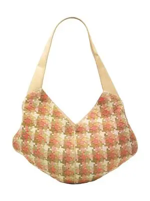 Loewe 2022 Tweed Houndstooth Hobo Bag - Neutrals
