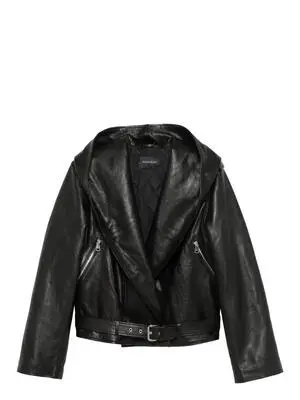 MANOKHI Irina Belted Hooded Jacket - Black