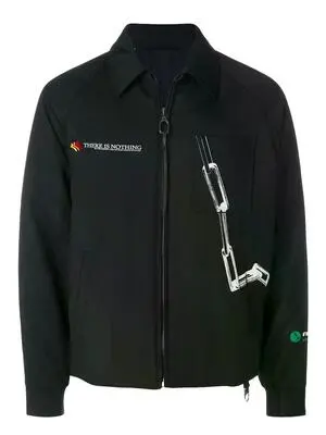LANVIN There Is Nothing" Chain Print Zip Jacket - Black