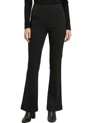 Fendi Jersey Logo Band Flared Trousers - Black