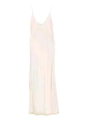 FORTE_FORTE Floral Lace Trim Slip Dress - Pink