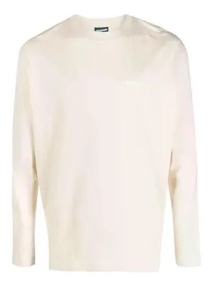 Jacquemus Long Sleeve Organic Cotton T-shirt - Neutrals