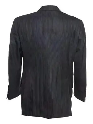 TOM FORD Striped Single-breasted Blazer - Blue