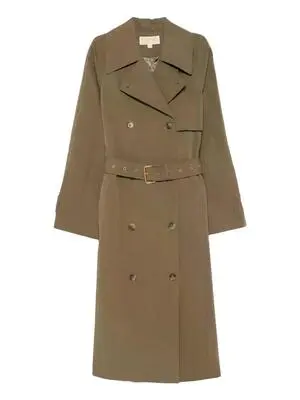 Michael Kors Double-breasted Belted Trench Coat - Green