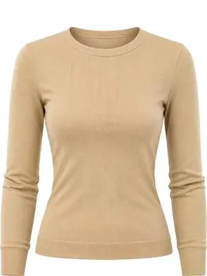 DIESEL® Ribbed Knit V-neck Sweater - Neutrals