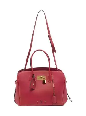 LOUIS VUITTON Milla Grained Leather Tote Bag - Red