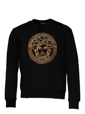 Versace Medusa Embroidered Sweatshirt - Black