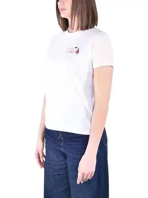 MC2 SAINT BARTH Emilie Slogan Embroidered T-shirt - White