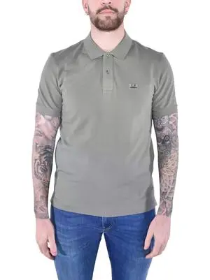 C.P. COMPANY Logo-patch Polo Shirt - Green