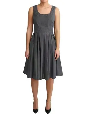 DOLCE & GABBANA Dolce & Gabbana Sleeveless Scoop Neck Midi Dress