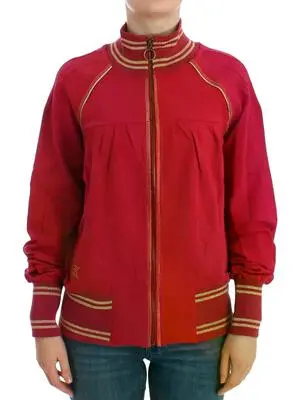 John Galliano Logo Zip-up Cardigan - Red