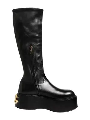 Dolce & Gabbana Leather Platform Boots - Black